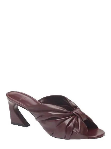 Fendi Arco Leather Sandal - Burgundy
