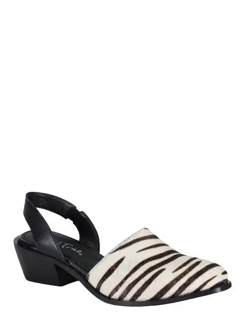 DIBA TRUE Priority Leather Slingback Shoes - Zebra/black