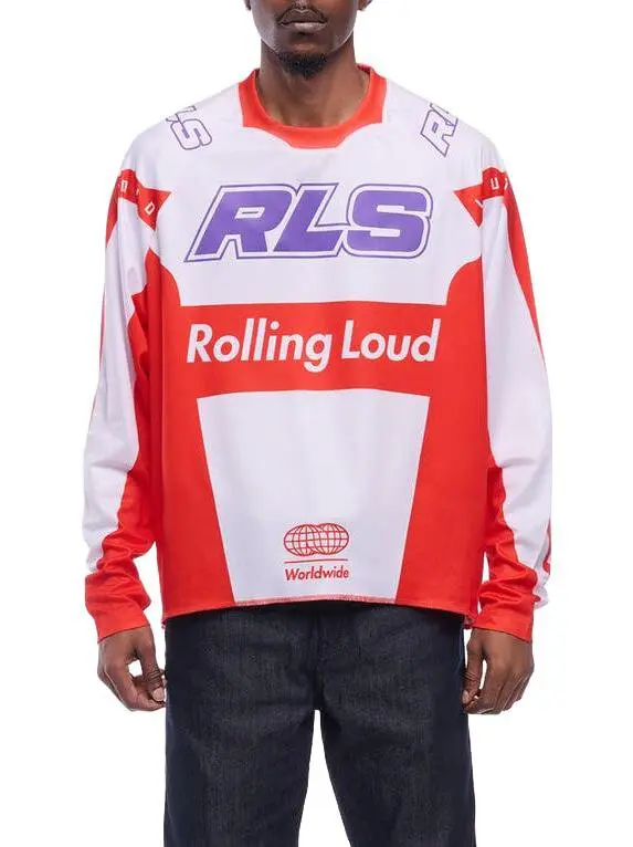 ROLLING LOUD Rl Sport Oversize Moto Jersey - Red
