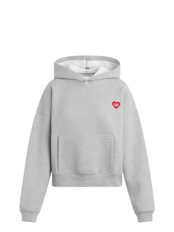 FAVORITE DAUGHTER Heart Logo Hoodie - Heather Grey