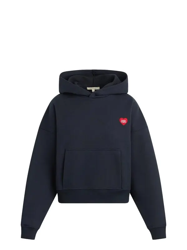 FAVORITE DAUGHTER Heart Logo Hoodie - Navy