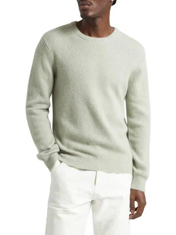 Frenckenberger Cashmere And Silk Crewneck Sweater - White Tea