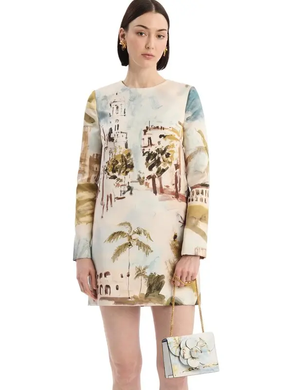 Oscar De La Renta Dominican Landscape Printed Mini Tro Bag - One-color