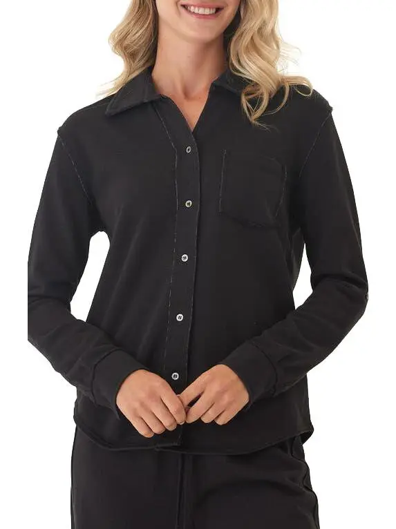 THREADS 4 THOUGHT Kalynn Cotton Blend Button-up Shirt - Black