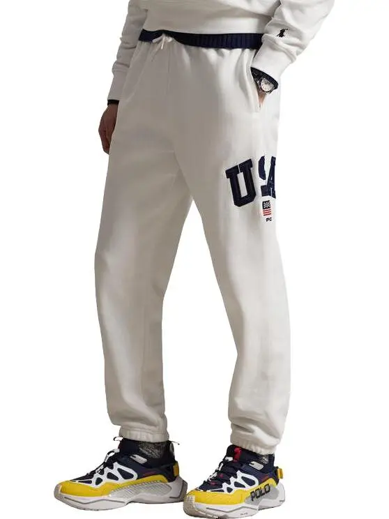 Polo Ralph Lauren Flag Fleece Sweatpants - White