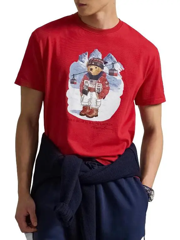 Polo Ralph Lauren Team Usa Polo Bear Graphic T-shirt - Red