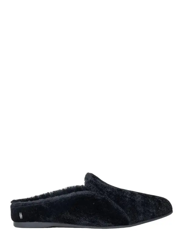 MAVE & CHEZ The Maya Backless Mule - Black - Velvet