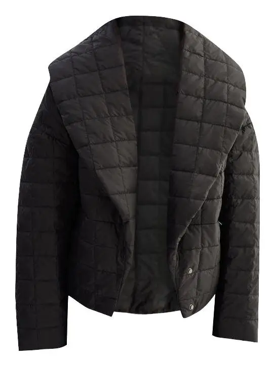 LAMARQUE Quilted Padded Coat With Shawl Collar - Black