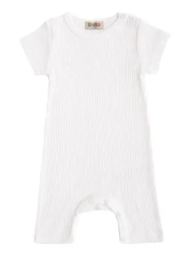 BANBLU Short Sleeved Modal Romper - White