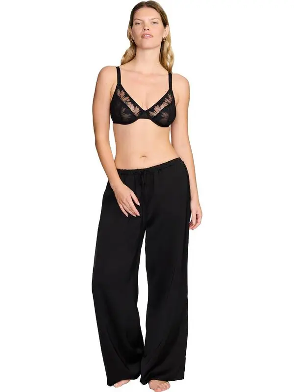 CUUP Satin Tapered Pants - Black
