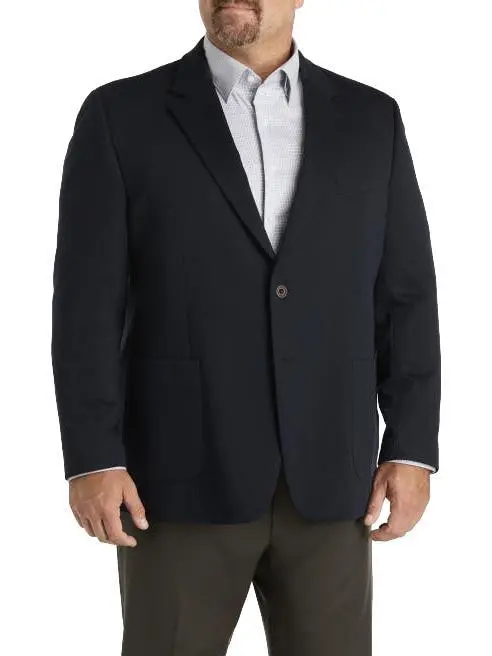 JV REFLEX Big & Tall Classic Knit Blazer - Black