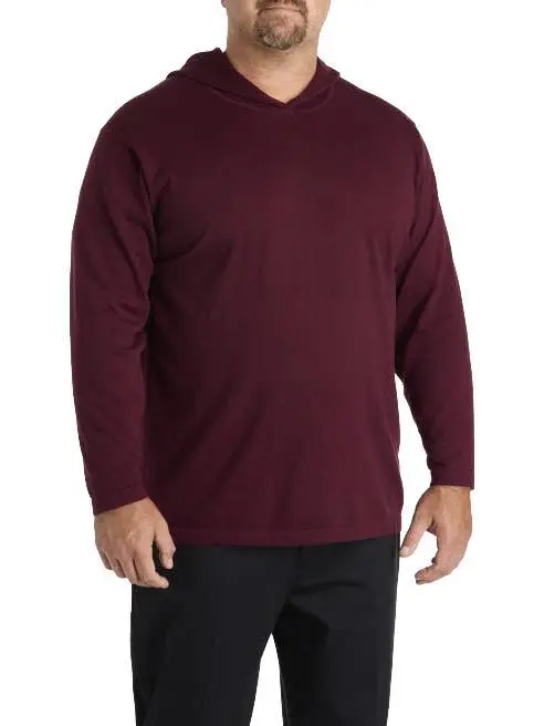 OAK HILL BY DXL Big & Tall Lightweight Performance Hoodie - Port Royale
