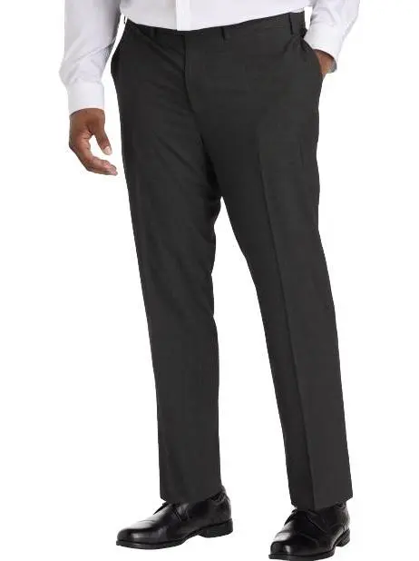 Michael Kors Big & Tall Birdseye Suit Pants - Charcoal