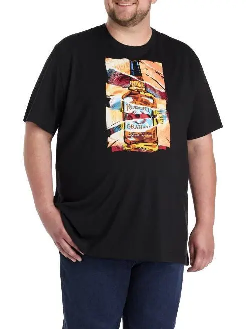 Robert Graham Big & Tall Whiskey Wisdom Graphic Tee - Black