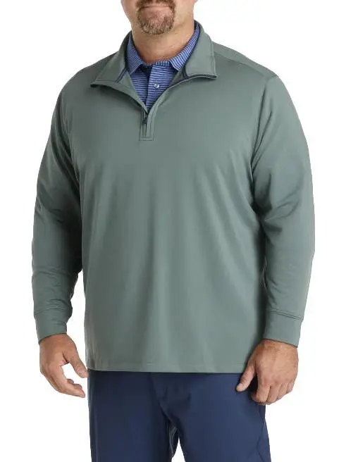 Vineyard Vines Big & Tall Clubhouse Performance Quarter-zip Pullover - Balsam