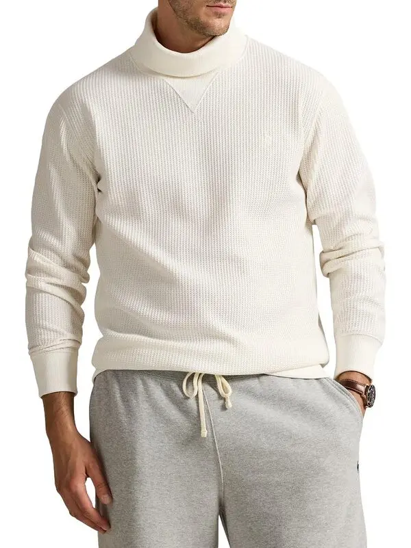 Polo Ralph Lauren Big & Tall Waffle-knit Fleece Turtleneck - Nevis