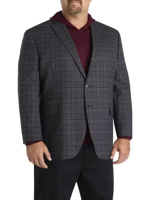 Michael Kors Glen Plaid Sport Coat - Charcoal
