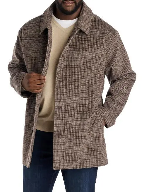 OAK HILL BY DXL Patterned Overcoat - Brown