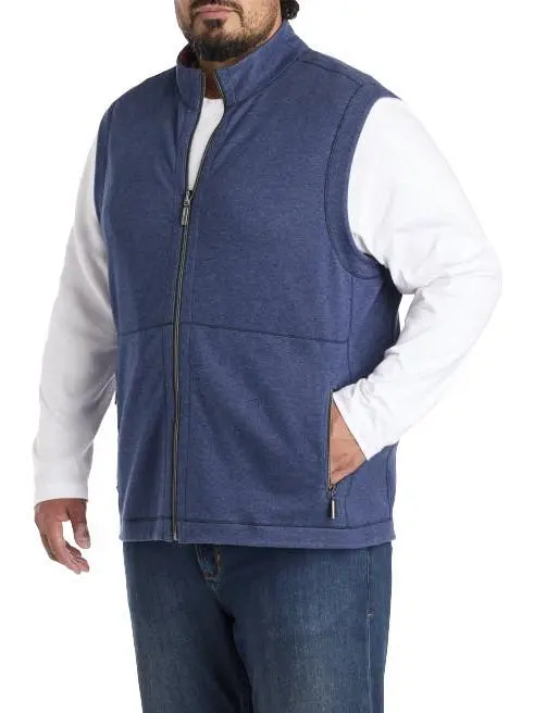 Tommy Bahama Big & Tall Flip Coast Reversible Vest - Dk Cobalt Heather