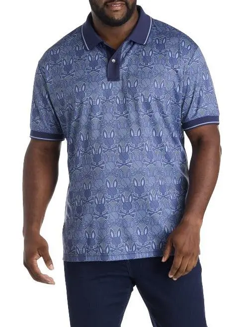 Psycho Bunny Big & Tall Reynolds Sport Polo Shirt - Blue