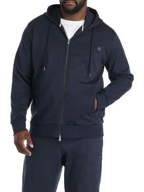 BOSS Big & Tall Front-zip Hooded Jacket - Dark Blue
