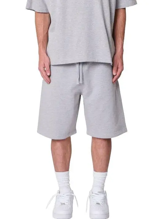 Mnml Heavy Basic Cotton Sweatshorts - Marled Grey