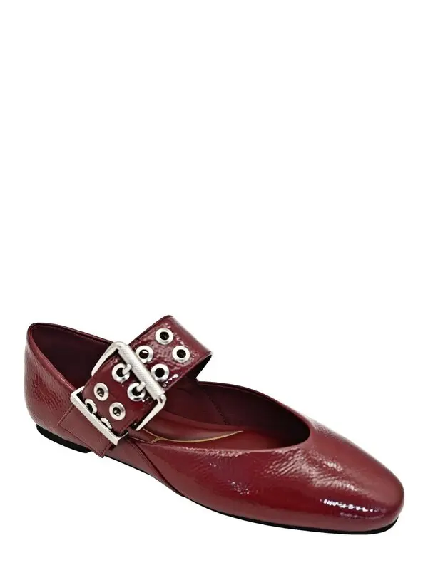 KENNETH COLE Marcella Mary Jane Flat - Wine Patent