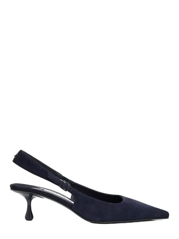 JIMMY CHOO Amel 50 Suede Slingback Pumps - Marine