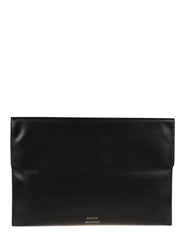 Loulou De Saison Gaia Clutch Bag - Black