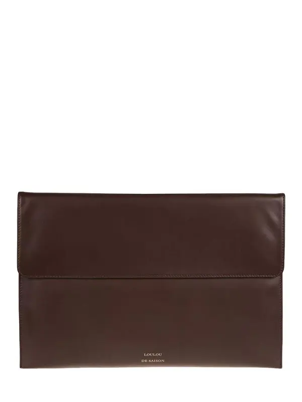 Loulou De Saison Gaia Clutch Bag - Brown