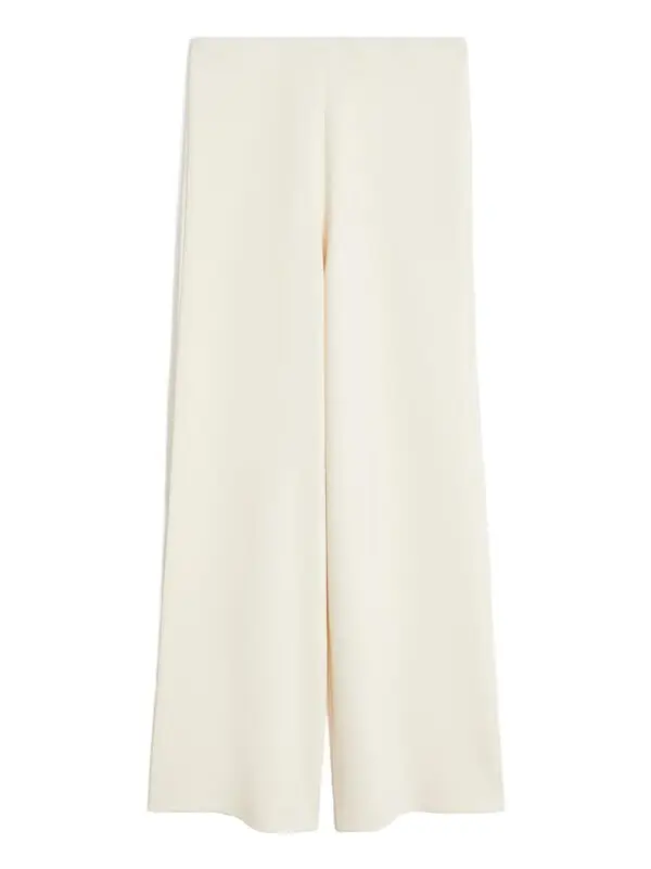 Max Mara Viscose Crêpe Knit Trousers - Ivory