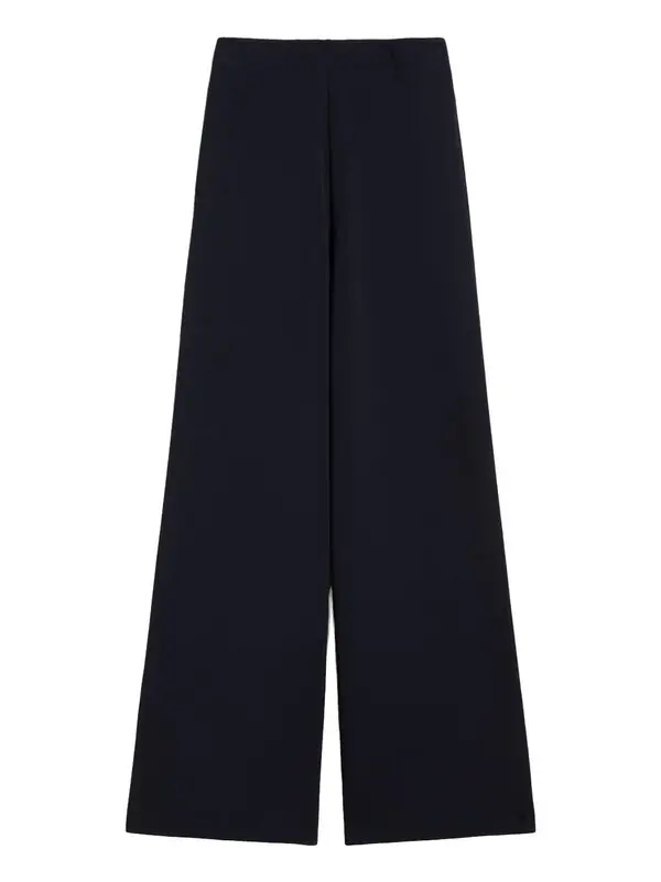 Max Mara Viscose Crêpe Knit Trousers - Ultramarine