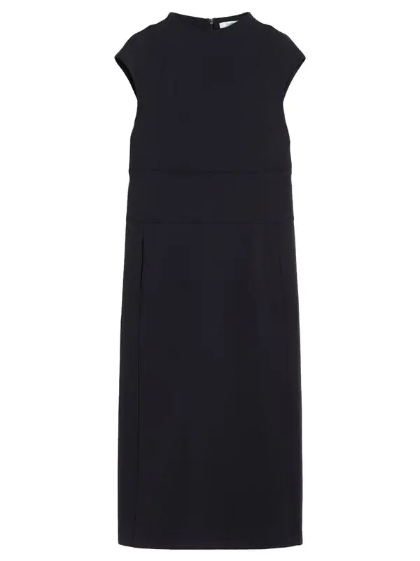 Max Mara Scuba Jersey Sheath Midi Dress - Ultramarine