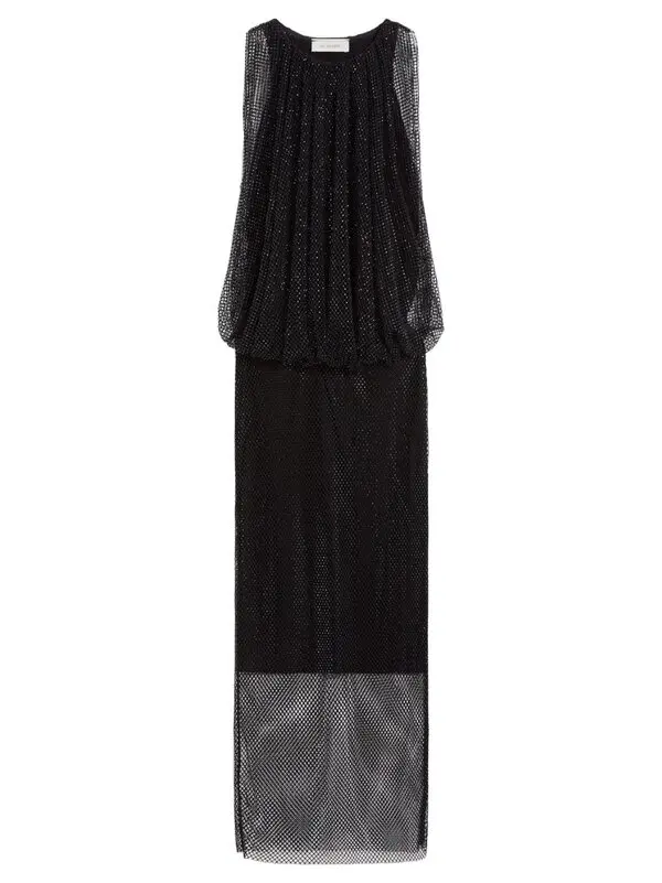 Max Mara Sleeveless Jersey Dress With Crystals - Black