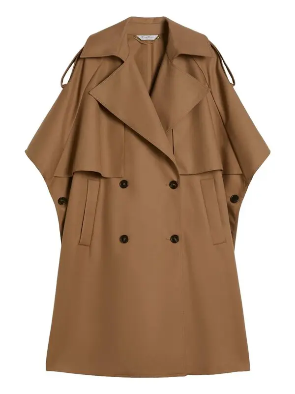 Max Mara Water-repellent Gabardine Midi Cloak - Colonial