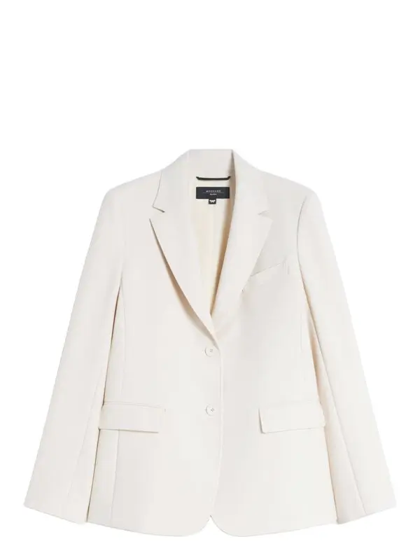 Max Mara Viscose-blend Canvas Blazer - Ivory