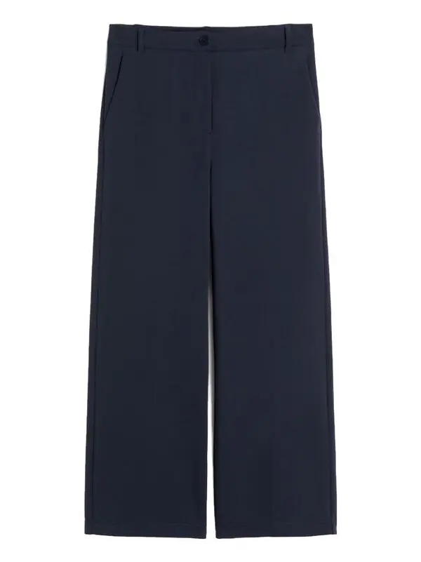 Max Mara Double-faced Jersey Trousers - Navy