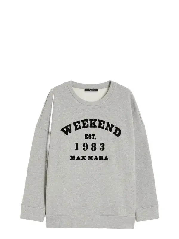 Max Mara Cotton Jersey Sweatshirt - Light Grey