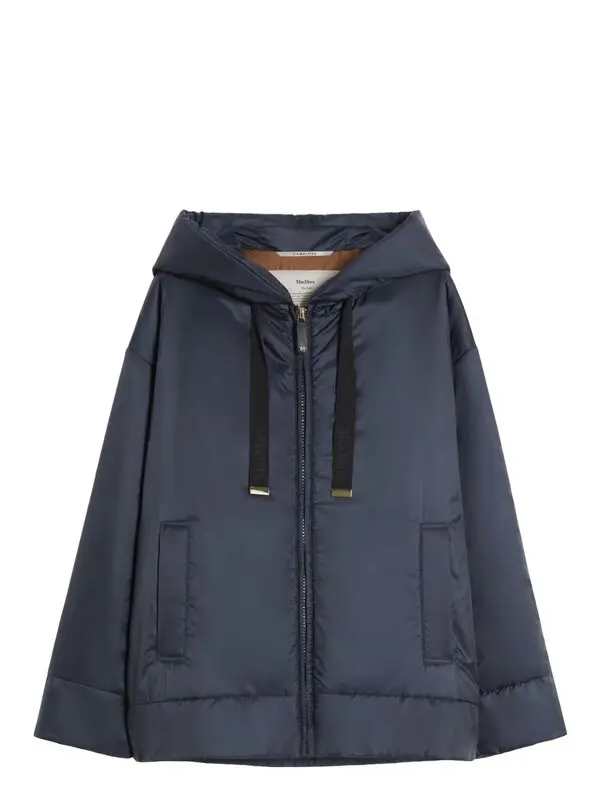 Max Mara Padded Hooded Canvas Jacket - Midnightblue