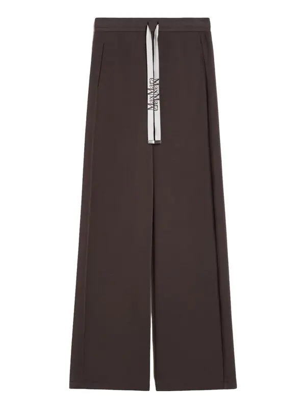 Max Mara Wide-leg Jersey Trousers - Chocolate