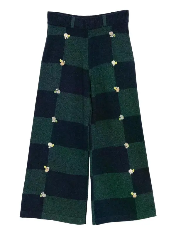 YANYAN Checked Trousers - Blue