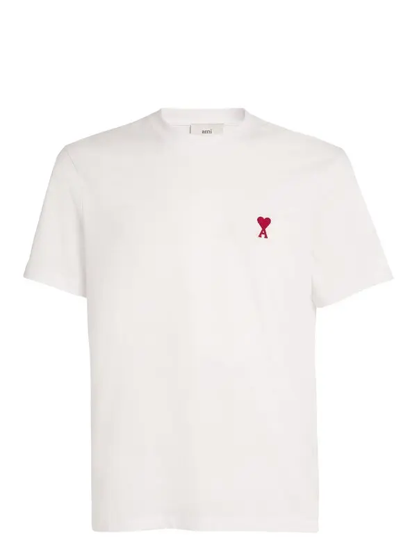 Ami Cotton De Coeur T-shirt - White