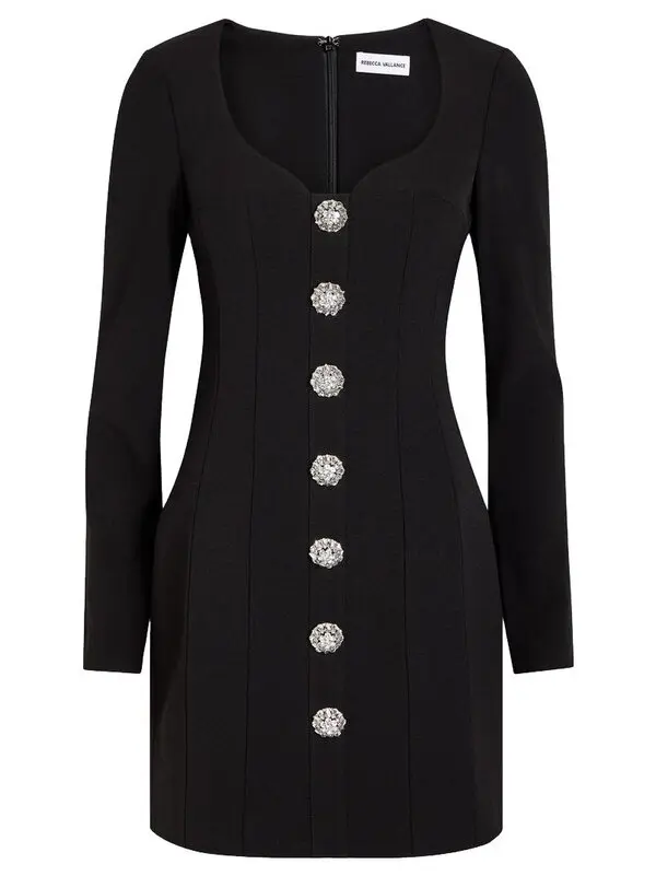 Rebecca Vallance Annaleigh Crystal-embellished Mini Dress - Black