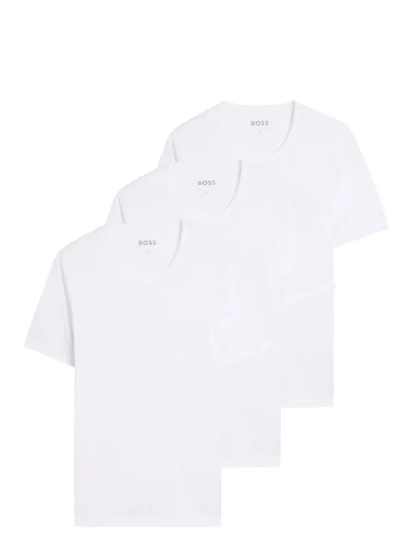 BOSS Classic Logo-embroidered Cotton T-shirt - White