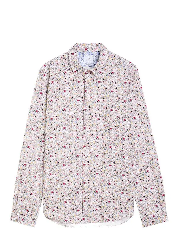 Paul Smith Patterned Tailored Fit Stretch-cotton Shirt - Multicoloured 1
