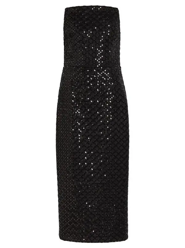 Rebecca Vallance Neve Sequin-embellished Midi Dress - Black