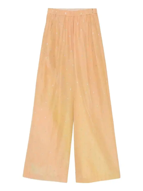 FORTE_FORTE Glitter-detailed Palazzo Pants - Orange