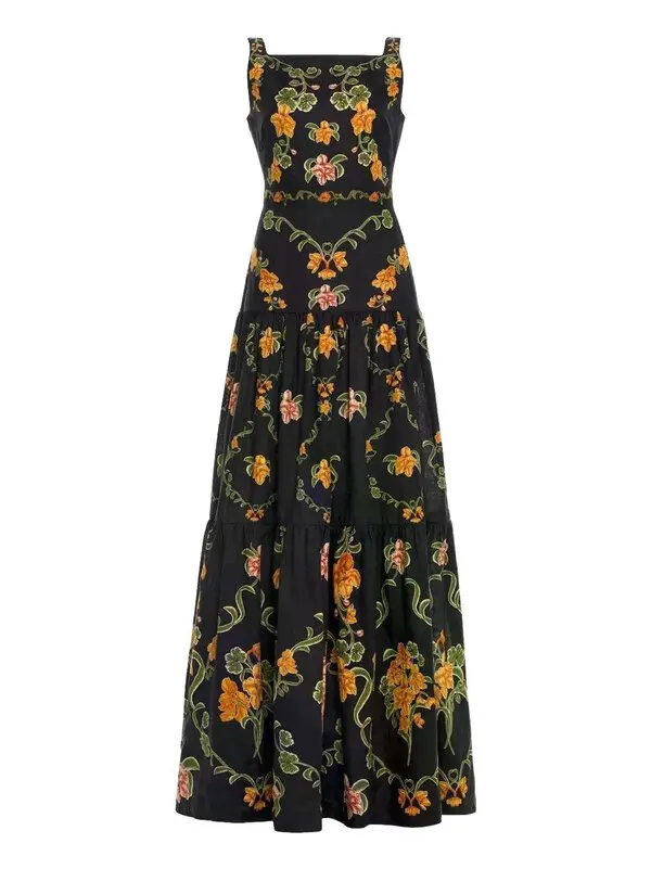 Agua Bendita Abeja Cordillera Floral Dress - Black