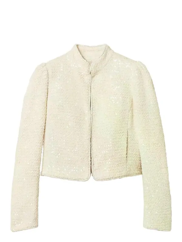 TWINSET Bouclé Sequin Jacket - Neutrals