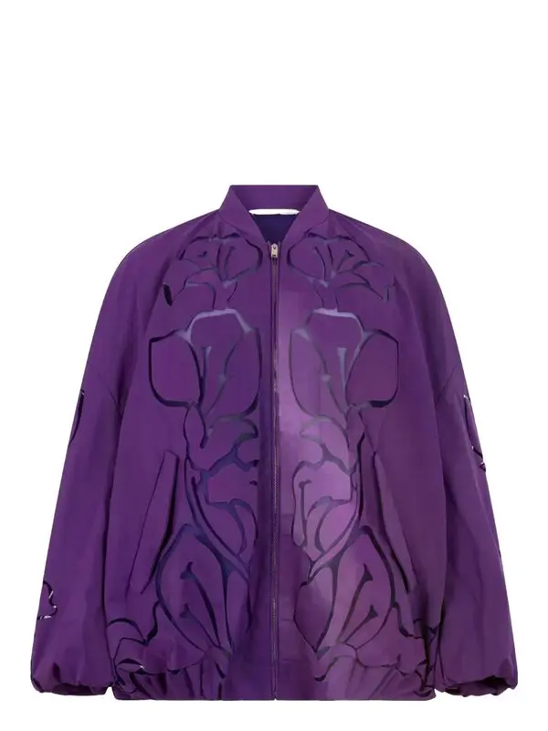 Valentino Garavani Floral Bomber Jacket - Purple